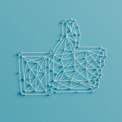 Big like sign Royalty Free Vector Image - VectorStock