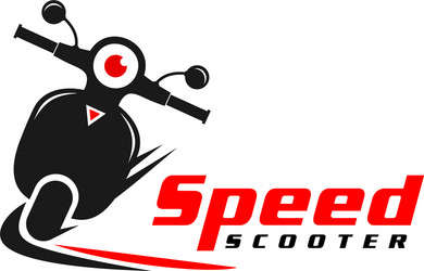 Moped icon cartoon delivery transport side view Vector Image