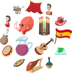 Tourist map spain travel Royalty Free Vector Image