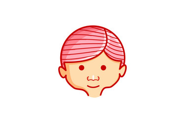 Head children logo designs inspiration isolated Vector Image