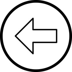 Left icon Royalty Free Vector Image - VectorStock