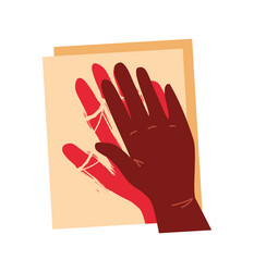 Red hand day campaign Royalty Free Vector Image