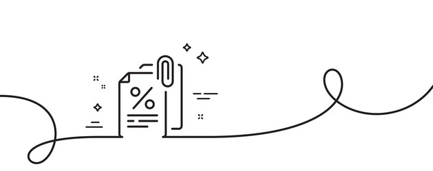 Tax documents line icon rate attachment sign Vector Image