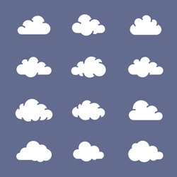 Cloud shapes collection Royalty Free Vector Image