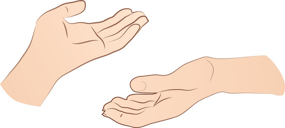 Isolated hand open wound Royalty Free Vector Image