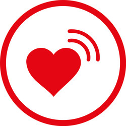 Pulse signal rounded icon Royalty Free Vector Image