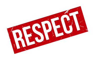 Red respect rubber stamp seal Royalty Free Vector Image