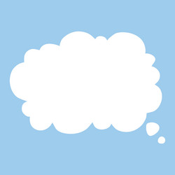 White speech bubble thinking balloon talks Vector Image