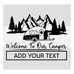 Welcome to our camp site camping svg Royalty Free Vector