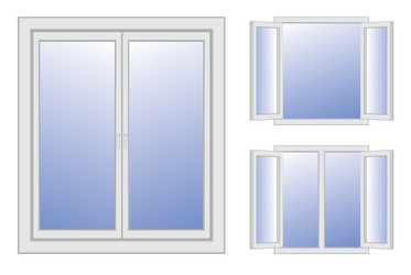 Open window template view Royalty Free Vector Image