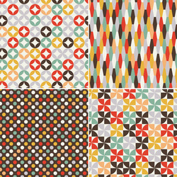 Retro seamless abstract geometric pattern Vector Image