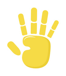 Hand Handprint Yellow Vector Images (over 180)