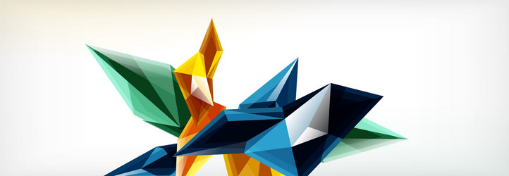 3d triangles and pyramids abstract Royalty Free Vector Image