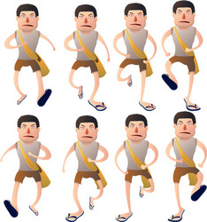 Boy run cycle Royalty Free Vector Image - VectorStock