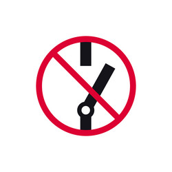 Do not switch on symbol sign Royalty Free Vector Image