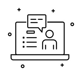 Elearning icon on transparent background Vector Image