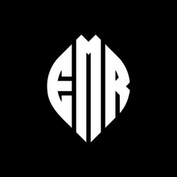 Emr logo letter design Royalty Free Vector Image
