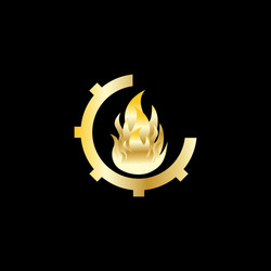 Fire tech logo Royalty Free Vector Image - VectorStock