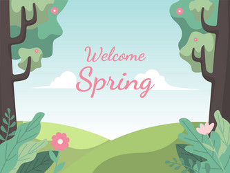 Flat design of the park Royalty Free Vector Image