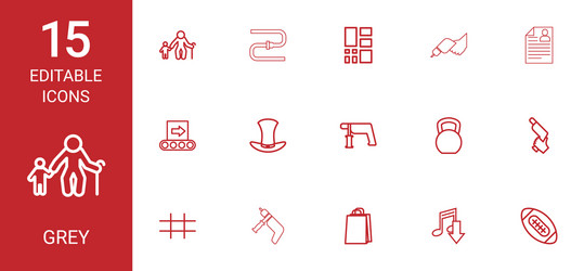 14 grey icons Royalty Free Vector Image - VectorStock