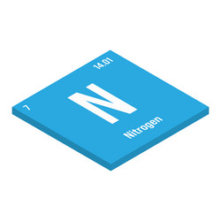 Nitrogen n periodic table element Royalty Free Vector Image
