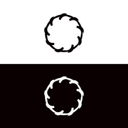 Round circular banner frames borders circle logo Vector Image