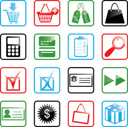 Shopping and store icons Royalty Free Vector Image