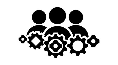 Teamwork And Business Team Friendship Icon Vector Image