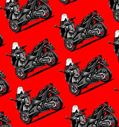 Big scooter back view template Royalty Free Vector Image