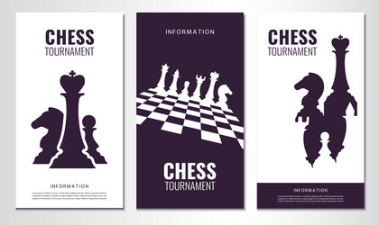 Chess tournament banner Royalty Free Vector Image