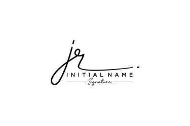 Initial jr signature logo template hand drawn Vector Image