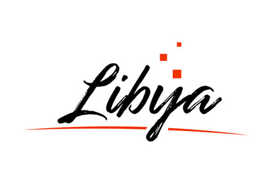 Libya country text typography logo icon design Vector Image