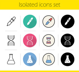 Chemical industry icons Royalty Free Vector Image