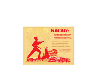 Martial arts set athletes wrestling fighting Vector Image