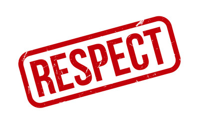 Red respect rubber stamp seal Royalty Free Vector Image