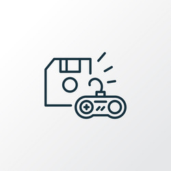 Save game icon line symbol premium quality Vector Image