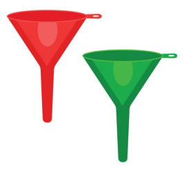 Oil funnel on white background Royalty Free Vector Image