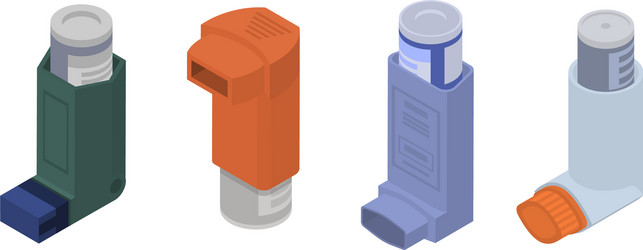 Oxygen sensor icon isometric 3d style Royalty Free Vector
