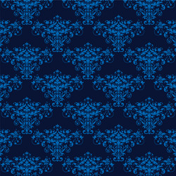 Seamless luxury ornamental background blue damask Vector Image