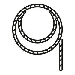 Twine lasso icon outline western rope Royalty Free Vector