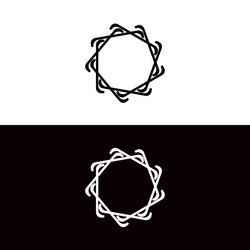 Round circular banner frames borders circle logo Vector Image