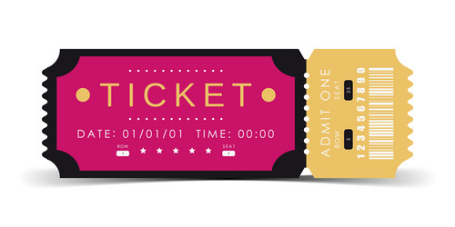 Ticket sample design template Royalty Free Vector Image
