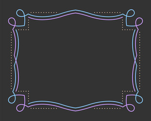 Valentine heart frame border divider line flat Vector Image