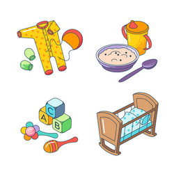Colorful Toy Set for Kids Royalty Free Vector Image