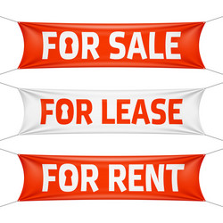 For lease red sign with copy space Royalty Free Vector Image