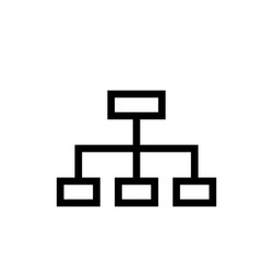 Flowchart project development icon with blue and Vector Image