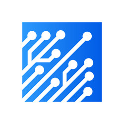 Square circuit logo Royalty Free Vector Image - VectorStock