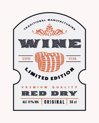 Wine bottle label Royalty Free Vector Image - VectorStock