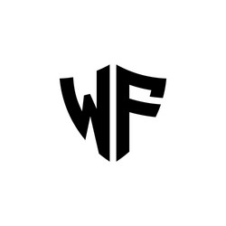 Wf monogram logo with 3 pieces shape isolated Vector Image