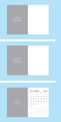 Calendar 2020 template in custom size Royalty Free Vector